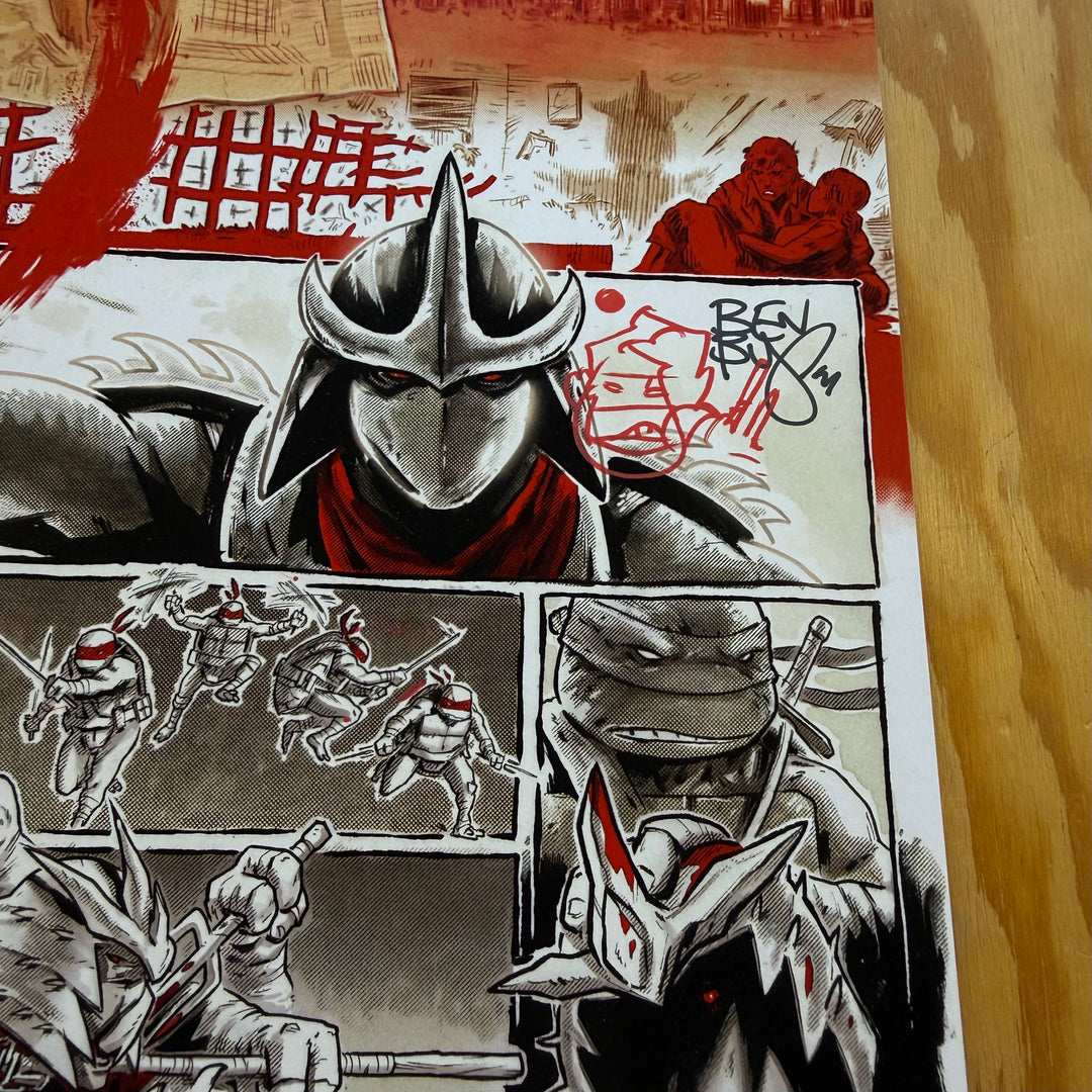 TMNT ORIGIN SCROLL PRINT - SIGNED & SKETCHED – BISHART